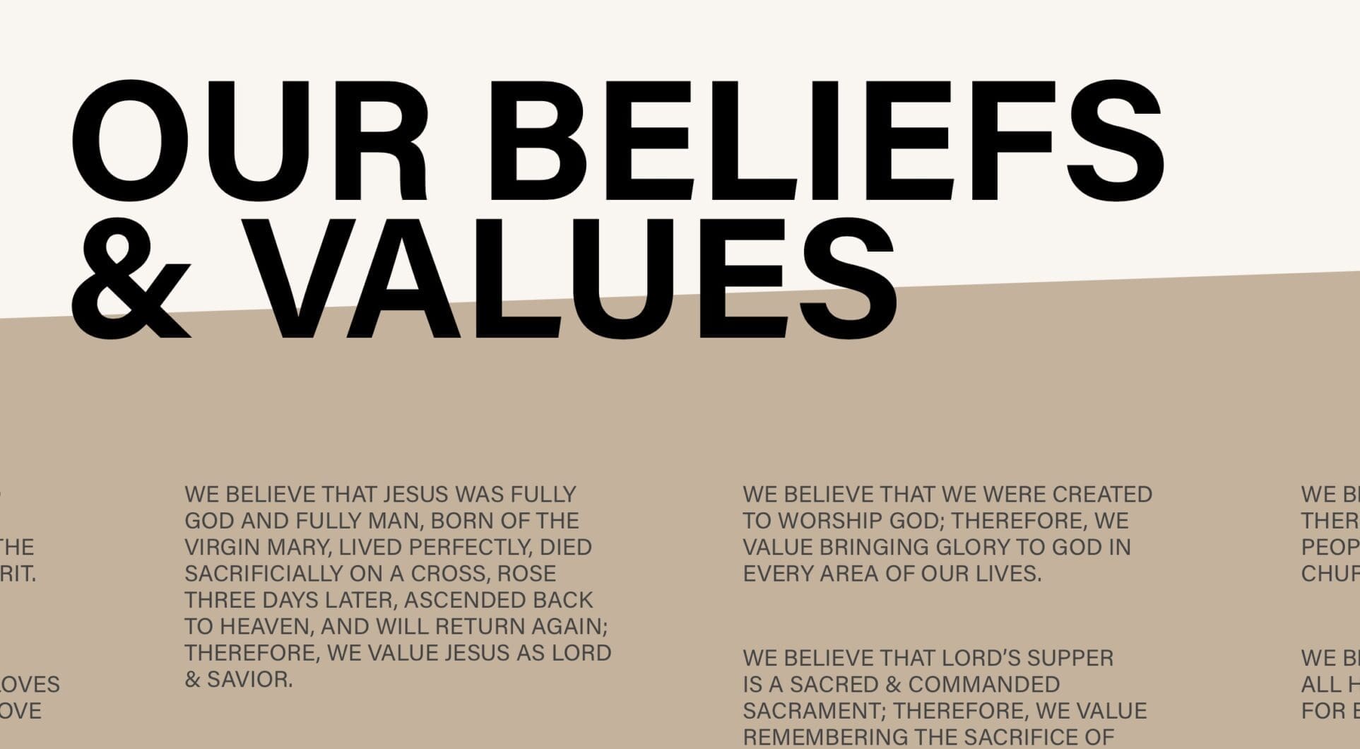 Explore the Beliefs & Values That Guide Trademark Church